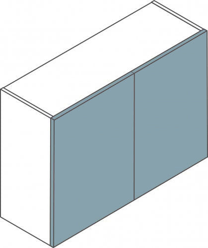 Double Flatpack Kitchen Wall Units - Easy Assembly Wall Cabinets – Just ...