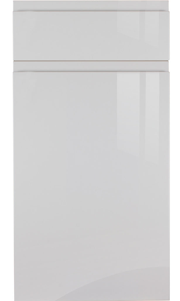 Lacarre Handleless Light Grey High Gloss Kitchen Doors & Drawers – Just ...